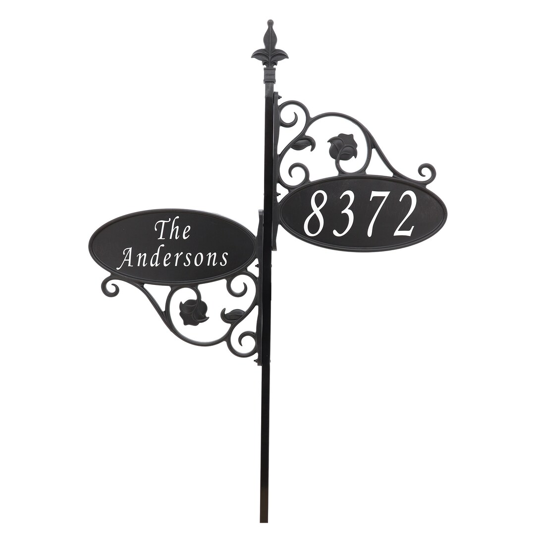 Address America Double Park Place Reflective Double Sided Address Sign ...