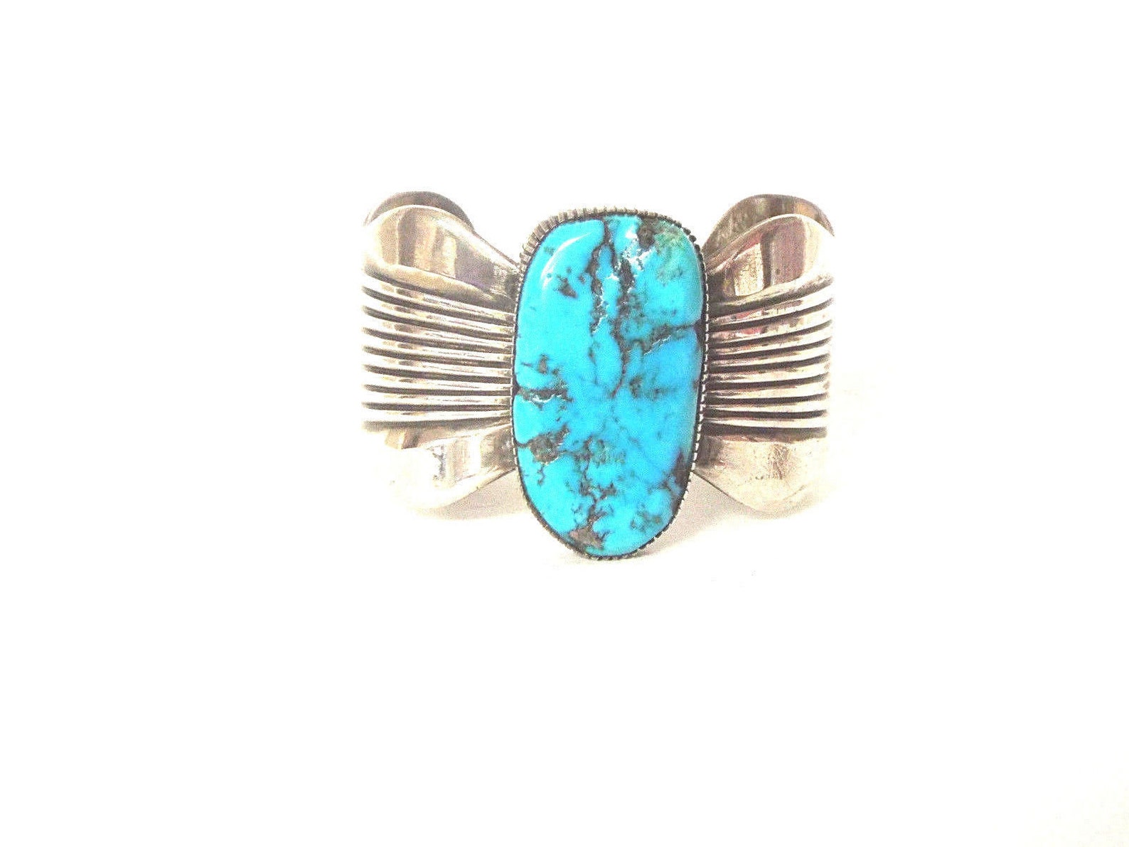 Navajo Turquoise Cuff Bracelet Native American Silver Jewelry by BCT ...