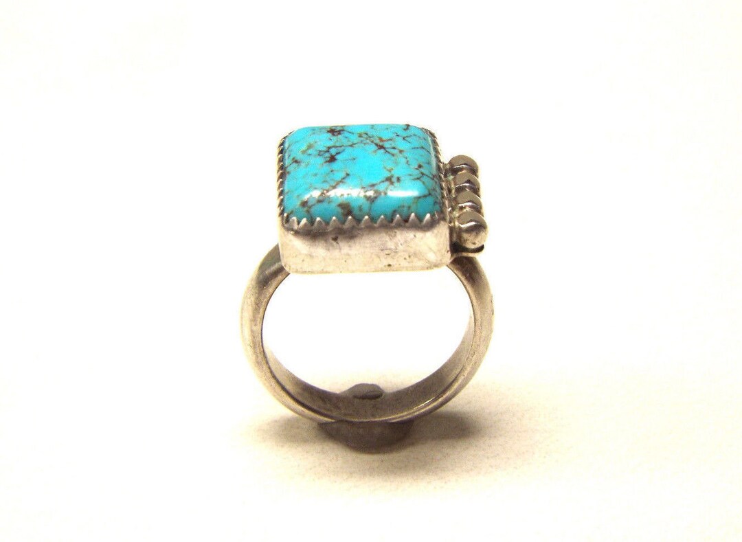 Native American Turquoise Zuni Ring- Size 7.5 With Hallmarks - Etsy