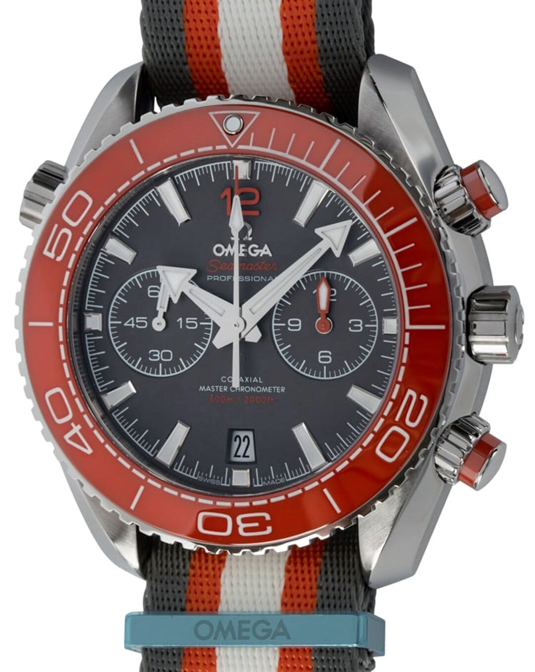 Watch OMEGA Seamaster Planet Ocean Chronograph Automatic Grey - Etsy