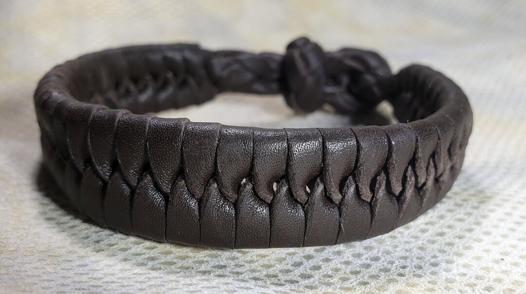 Snake Braided Plaited Leather Bracelet Cuff - Etsy