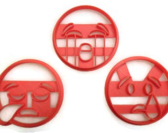 Emoji Heart Eyes Emoji Kisses Emoji Poop Cookie Cutter Set | Etsy