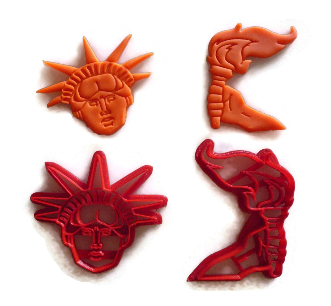 Statue of Liberty Face and Torch Cookie Cutter Set - Etsy