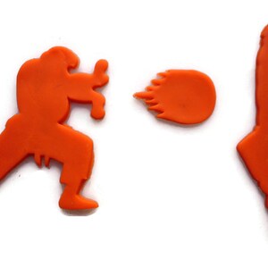 Street Fighter 2 Ken and Ryu With Fireball Cookie Cutter Fondant Cutter ...
