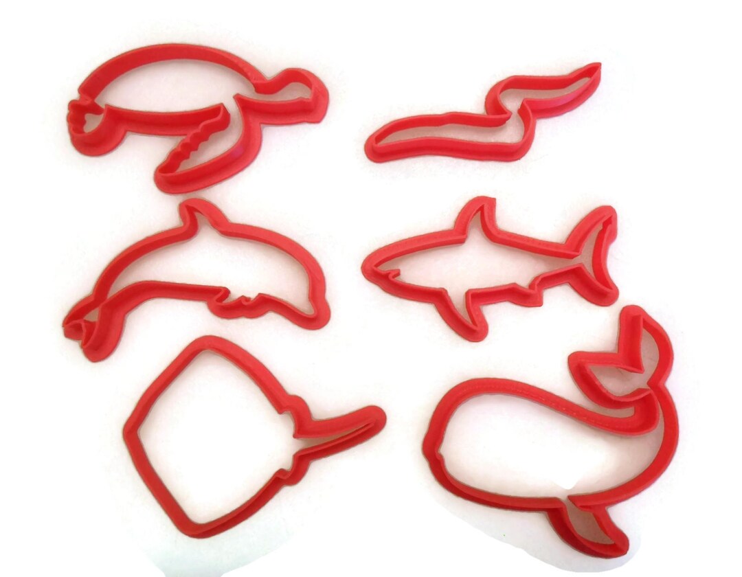 Sea Creature Cookie Cutter Fondant Cutter Set - Etsy