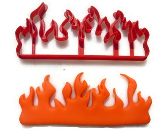 Flame Cookie and Fondant Cutter - Etsy