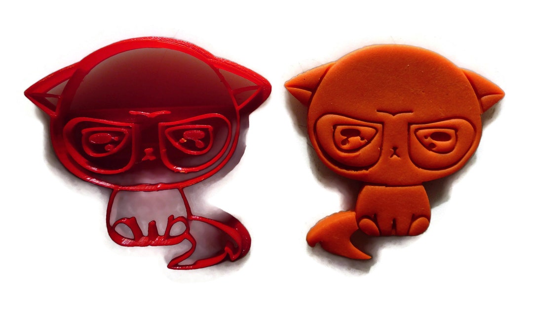 Kawaii Grumpy Cat Cookie Cutter - Etsy