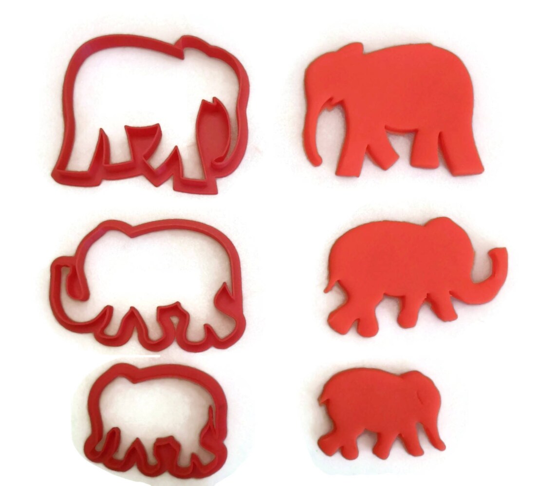 Elephant Cookie Cutter Set - Etsy