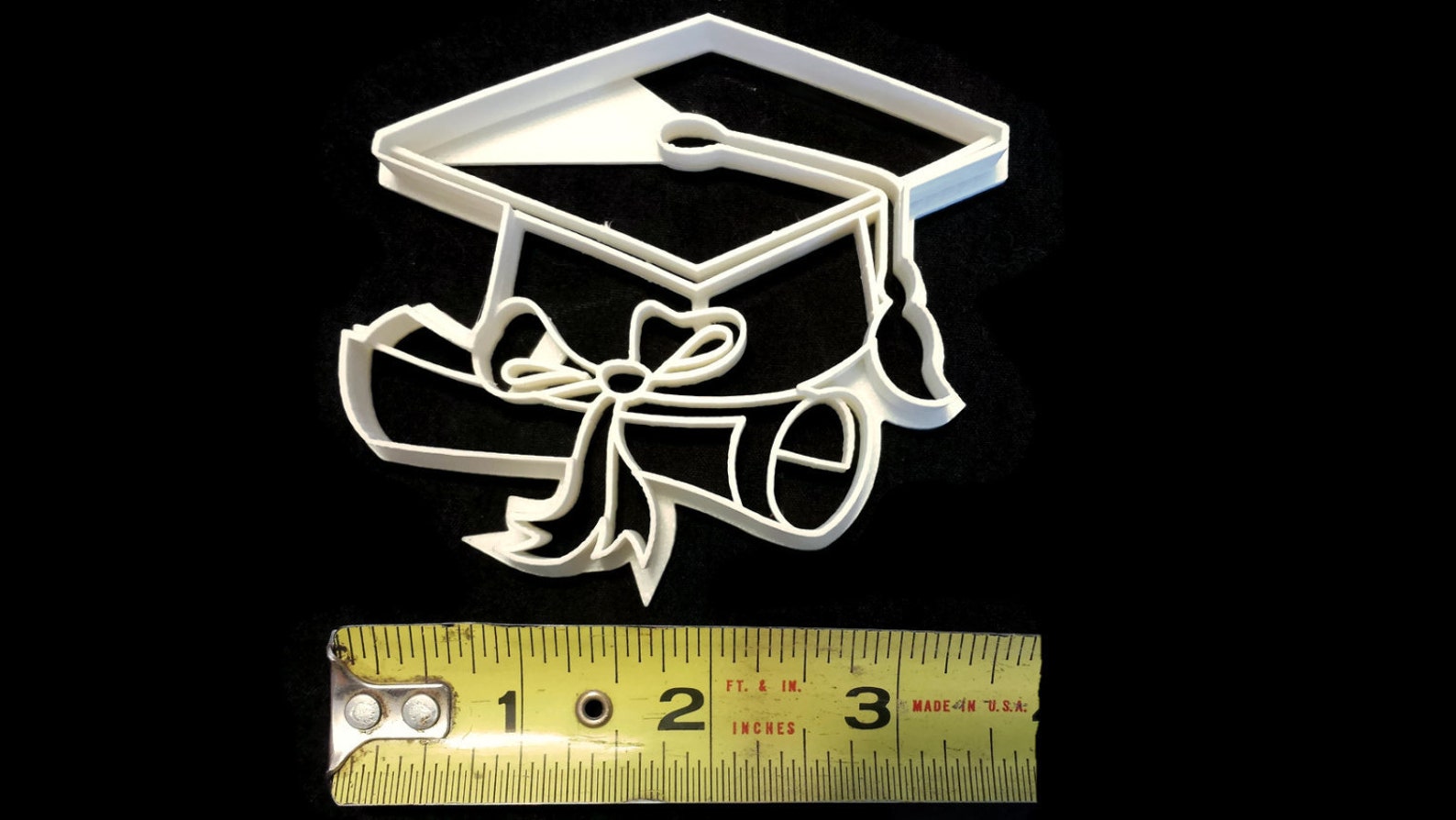 3D Printed Detailed Graduation Cap and Scroll Cookie Cutter 3 1/2" X 3 ...