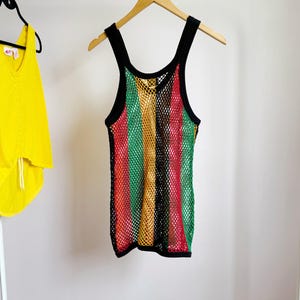 Jamaican Open Net Mesh Tank Top · Scoop Neck See Thru Mesh Top · Marina ...