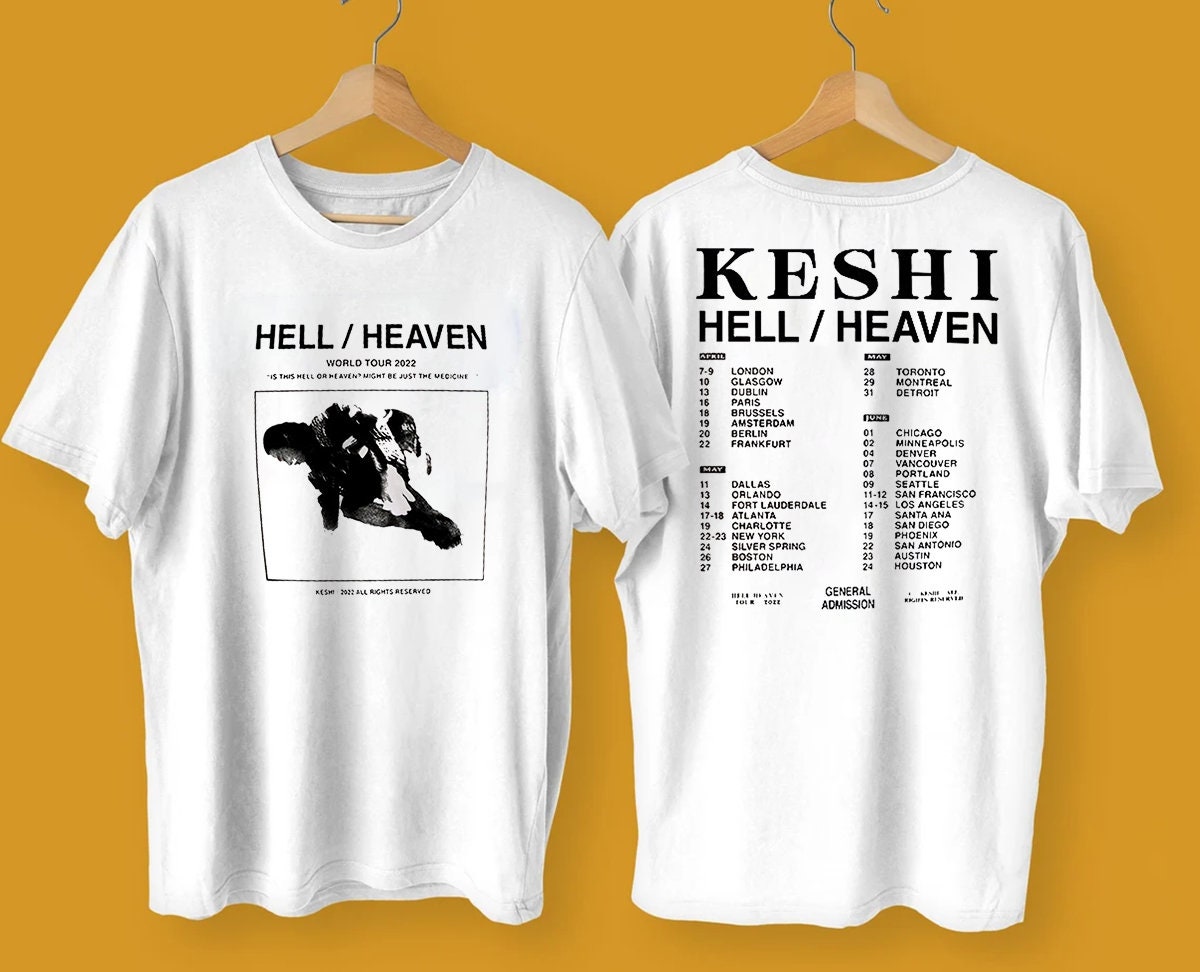 Keshi World Tour 2022 Shirt, Keshi Hell Heaven World Tour 2022 Shirt ...