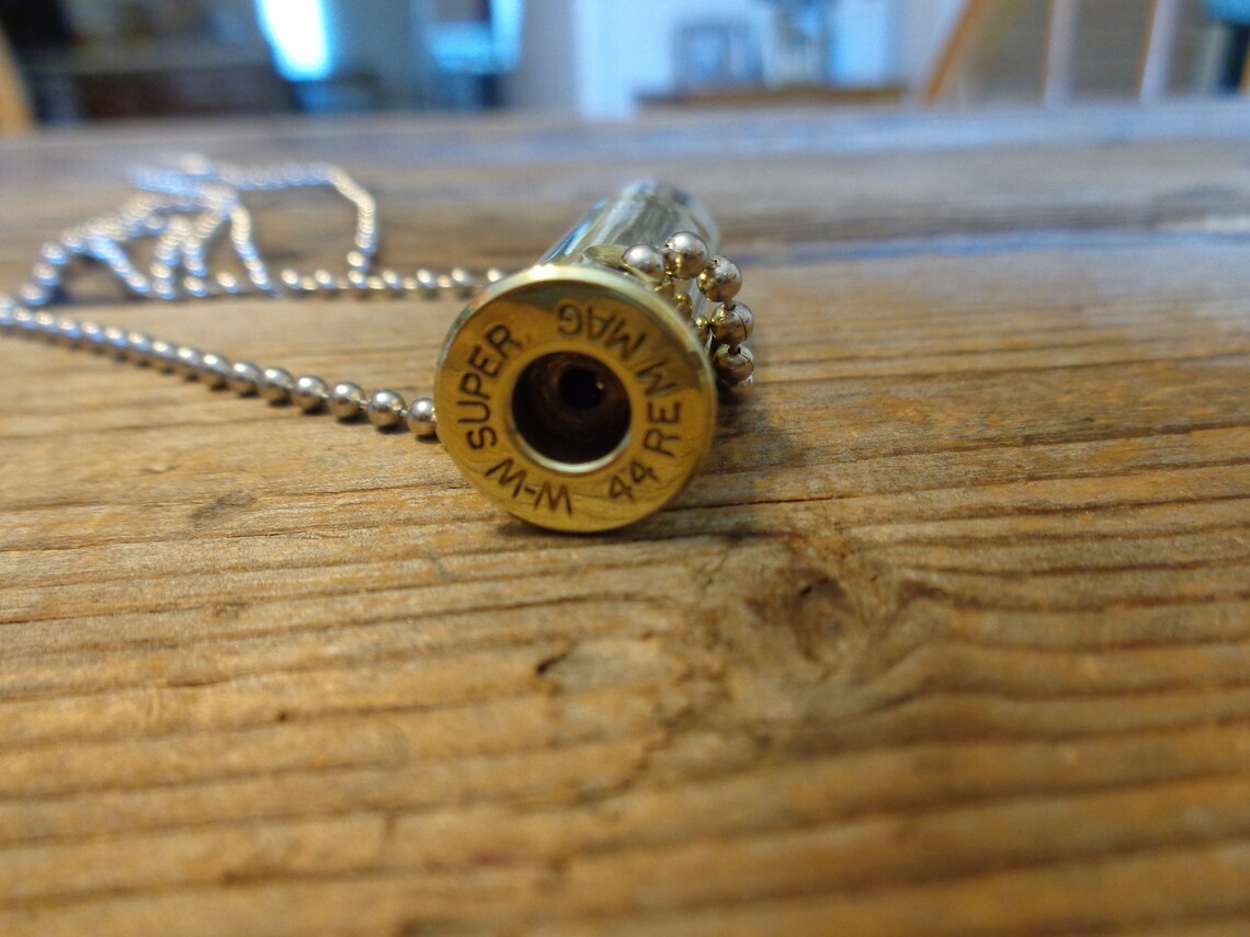 Bullet Necklace - 44 Remington Magnum - Bullet Necklace - Bullet ...