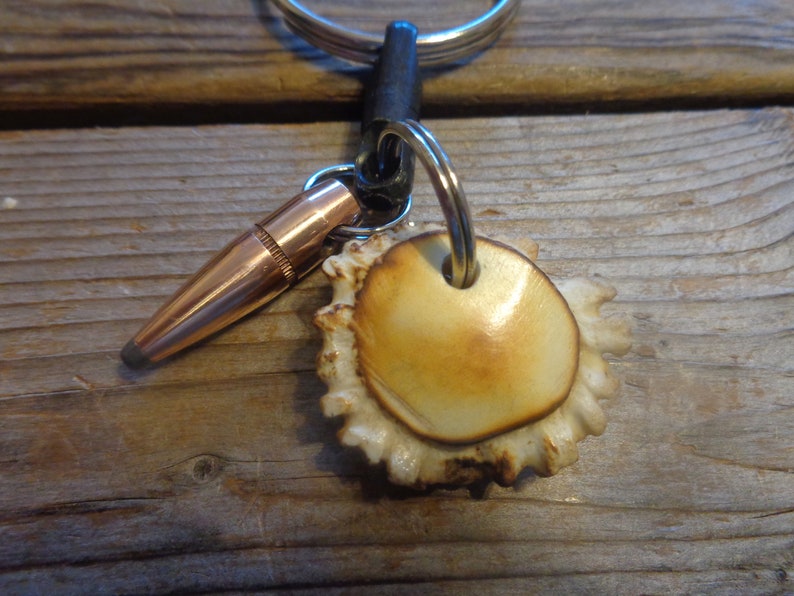 Genuine Deer Antler Key Chain With Bullet Tribal Primitive - Etsy