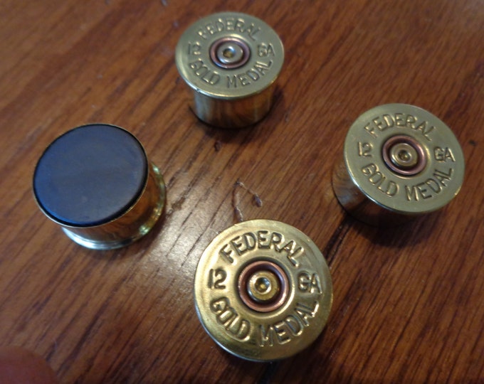 Genuine 12 Gauge Federal Gold Medal Shotgun Shell Brass Magnets Set of ...