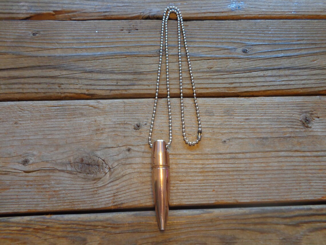 Bullet Necklace With Upcycled Surplus 50 Caliber BMG Bullet | Etsy