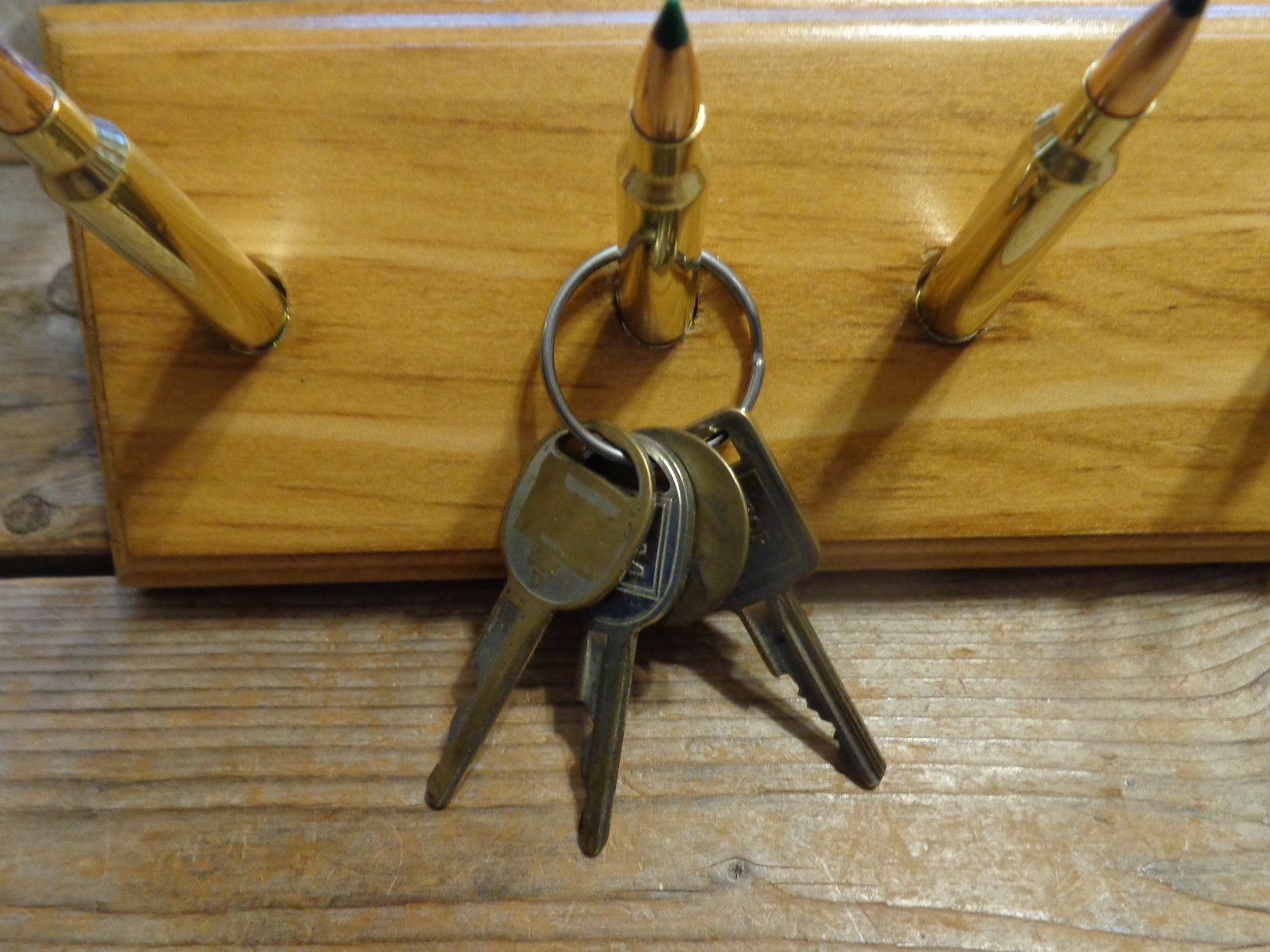 Rustic Handcrafted Bullet Key Rack On Wood Desk Paperweight | Etsy
