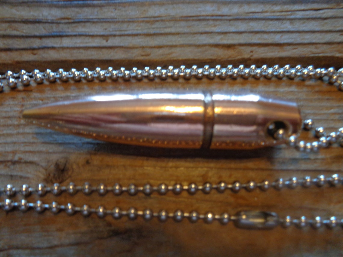 Bullet Necklace With Upcycled Surplus 50 Caliber BMG Bullet | Etsy
