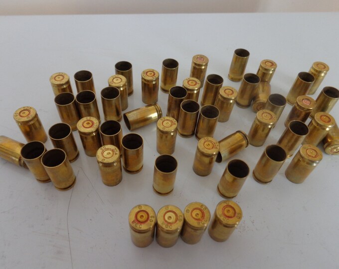 9mm Luger Empty Surplus Brass Bullet Shell Casings, Set of 50, Tumble ...