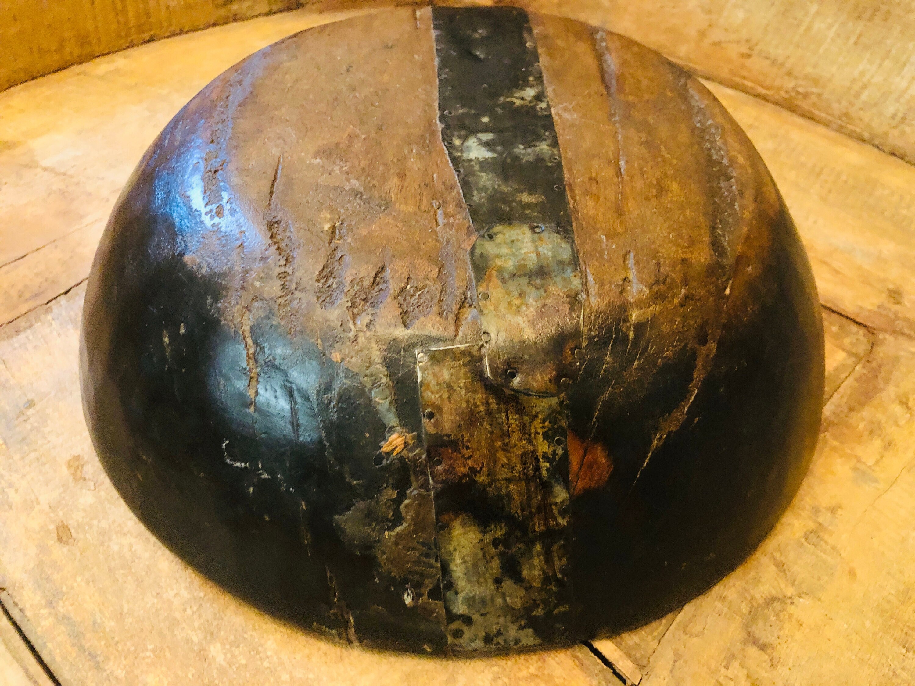 Rustic Wood and Iron Bowl~indian Parat Bowl~coffee Table Bowl ...