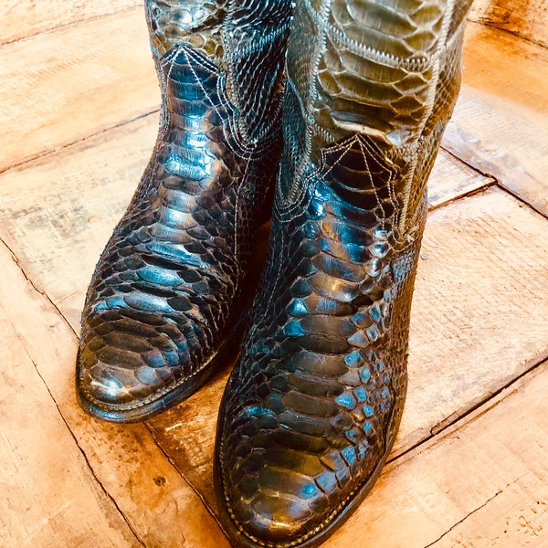 Snakeskin Boot - Etsy