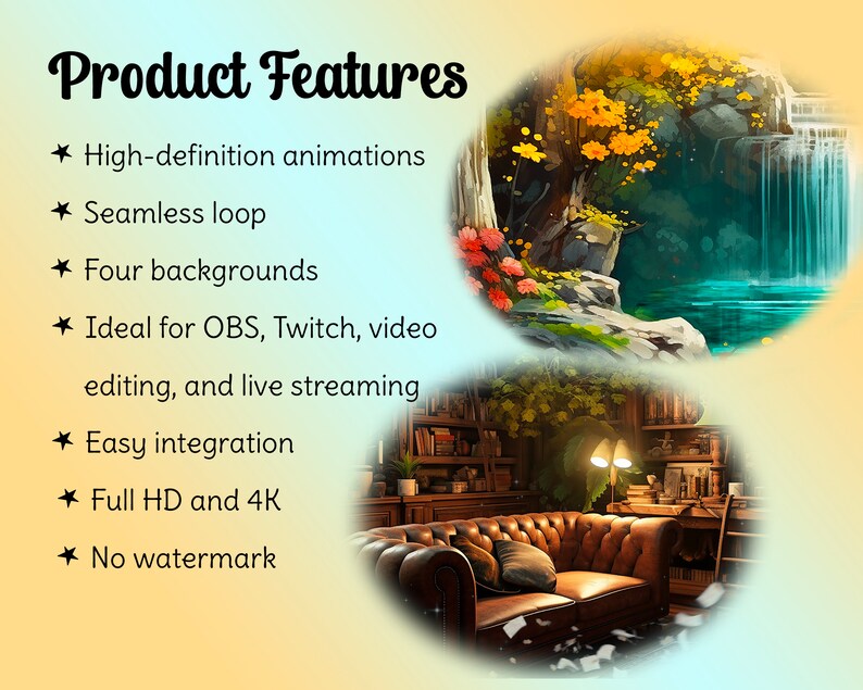 Enchanted Animated Backgrounds 4 Pack Bundle, Vtuber Green Screen ...