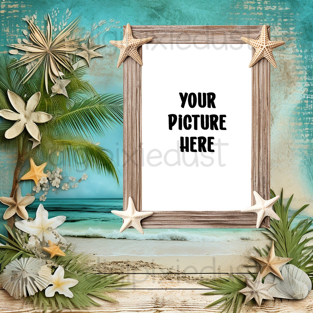 Beach Vacation Scrapbooking Kit | Digital Papers, Wooden Frames With ...