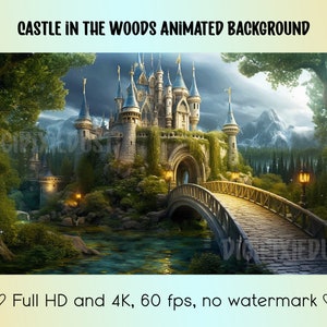 Animated Castle in Woods Background | Streaming, Vtuber (4K) - Etsy