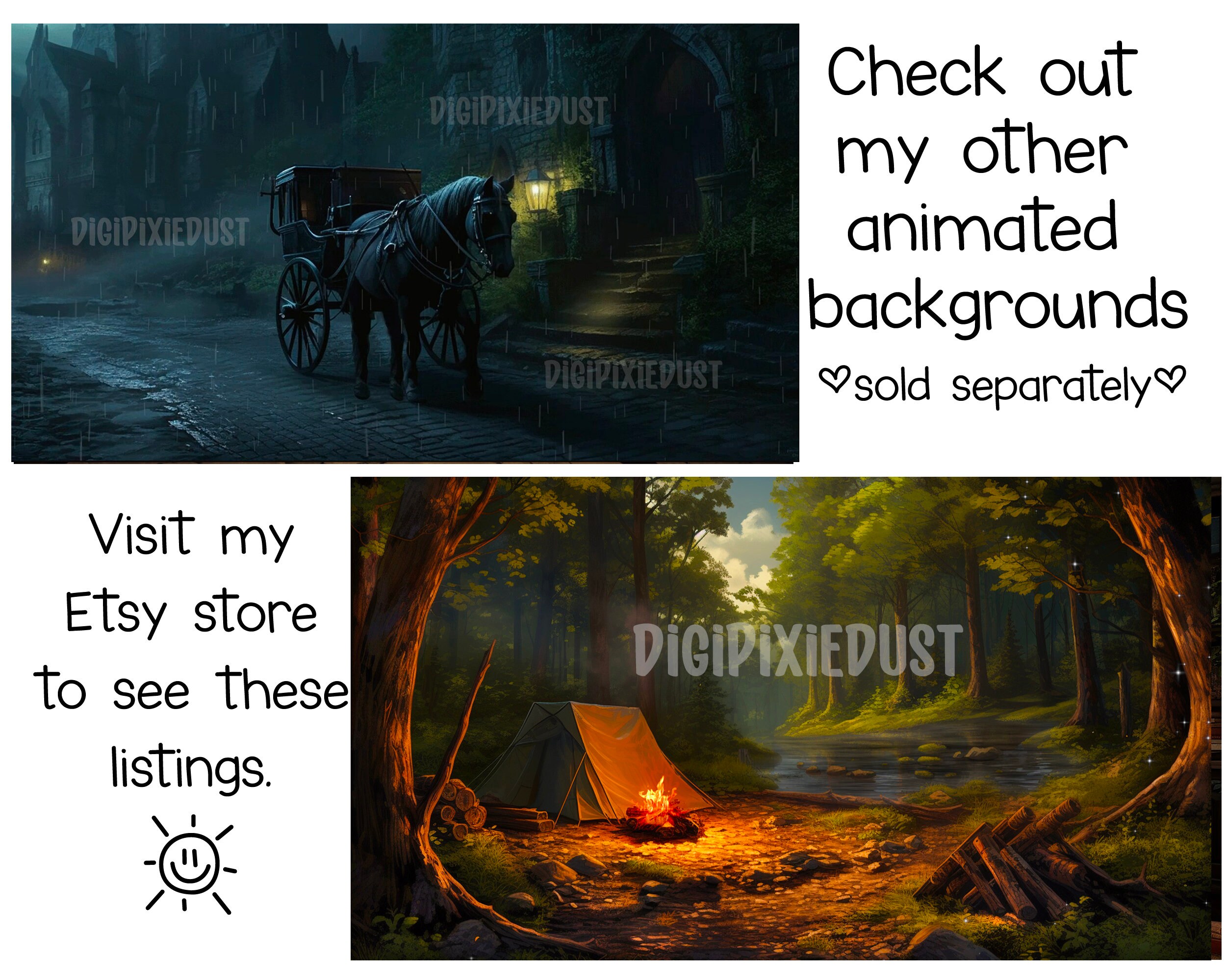 Layered Animated Background for Green Screen, Vtuber Background, Live ...