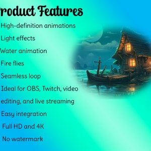 Animated Fisherman's Hut Vtuber Background, Green Screen (digital ...