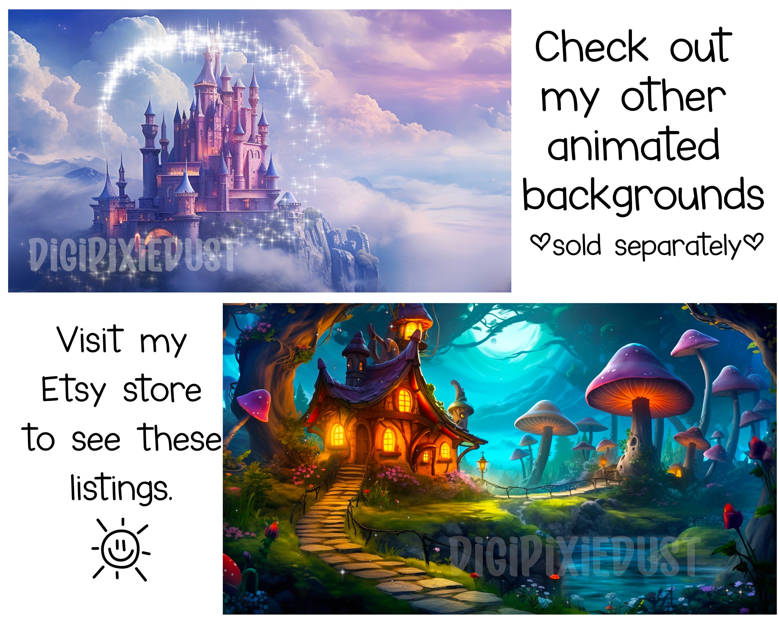 Animated Fairy Tree House Background, Vtuber Green Screen Overlay - Etsy