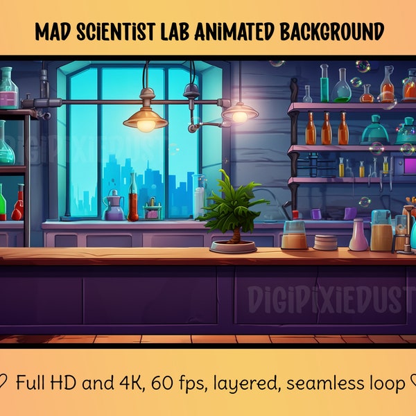 Mad Scientist Lab Animated Background - Etsy