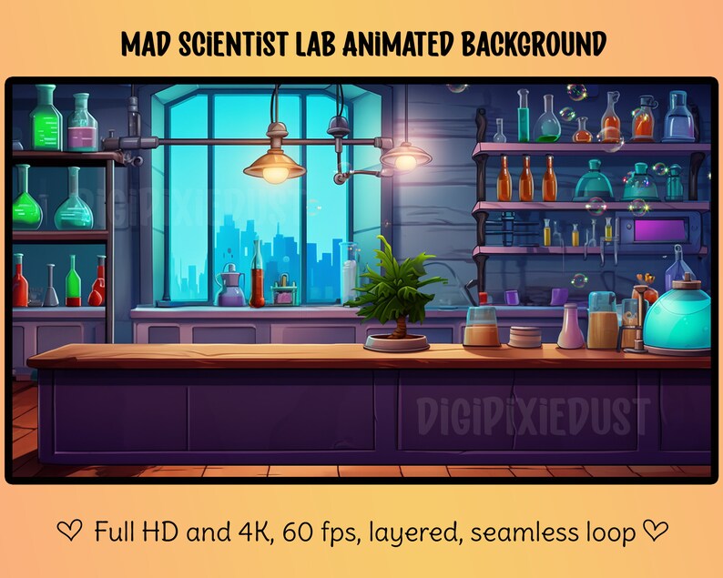 Layered Animated Background for Green Screen, Vtuber Background, Live ...