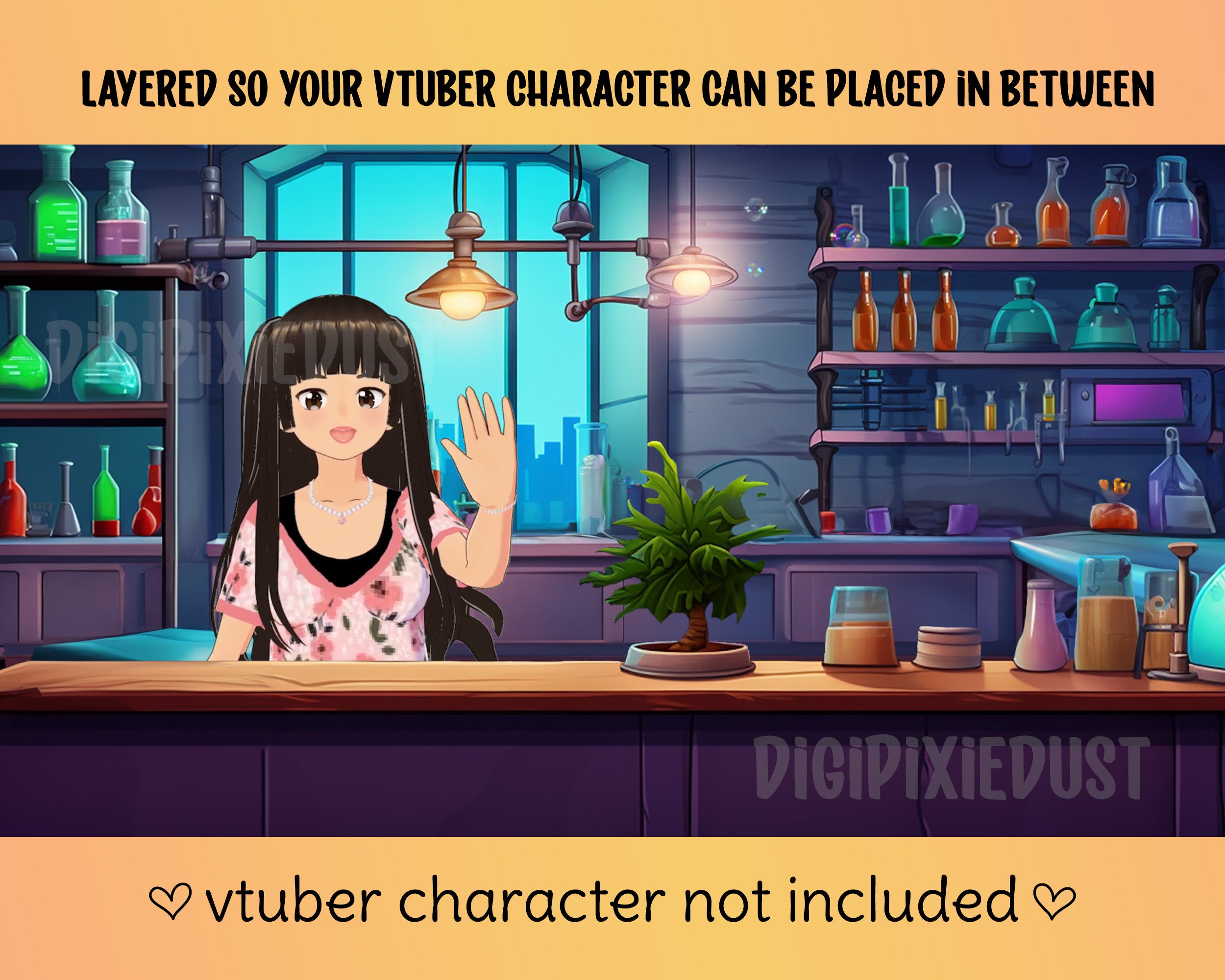 Layered Animated Background for Green Screen, Vtuber Background, Live ...