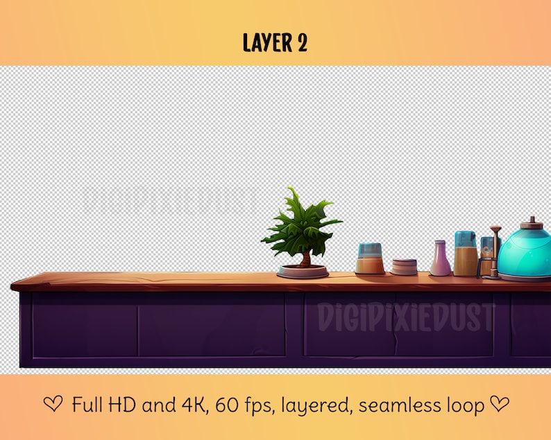 Layered Animated Background for Green Screen, Vtuber Background, Live ...