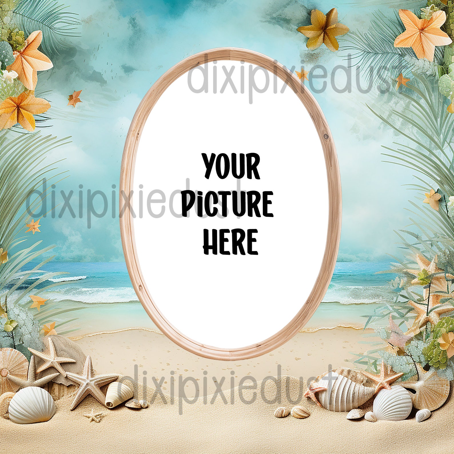 Beach Vacation Scrapbooking Kit | Digital Papers, Wooden Frames With ...
