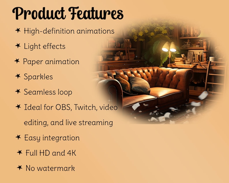 Magical Library Animated Background, Vtuber Green Screen (digital ...