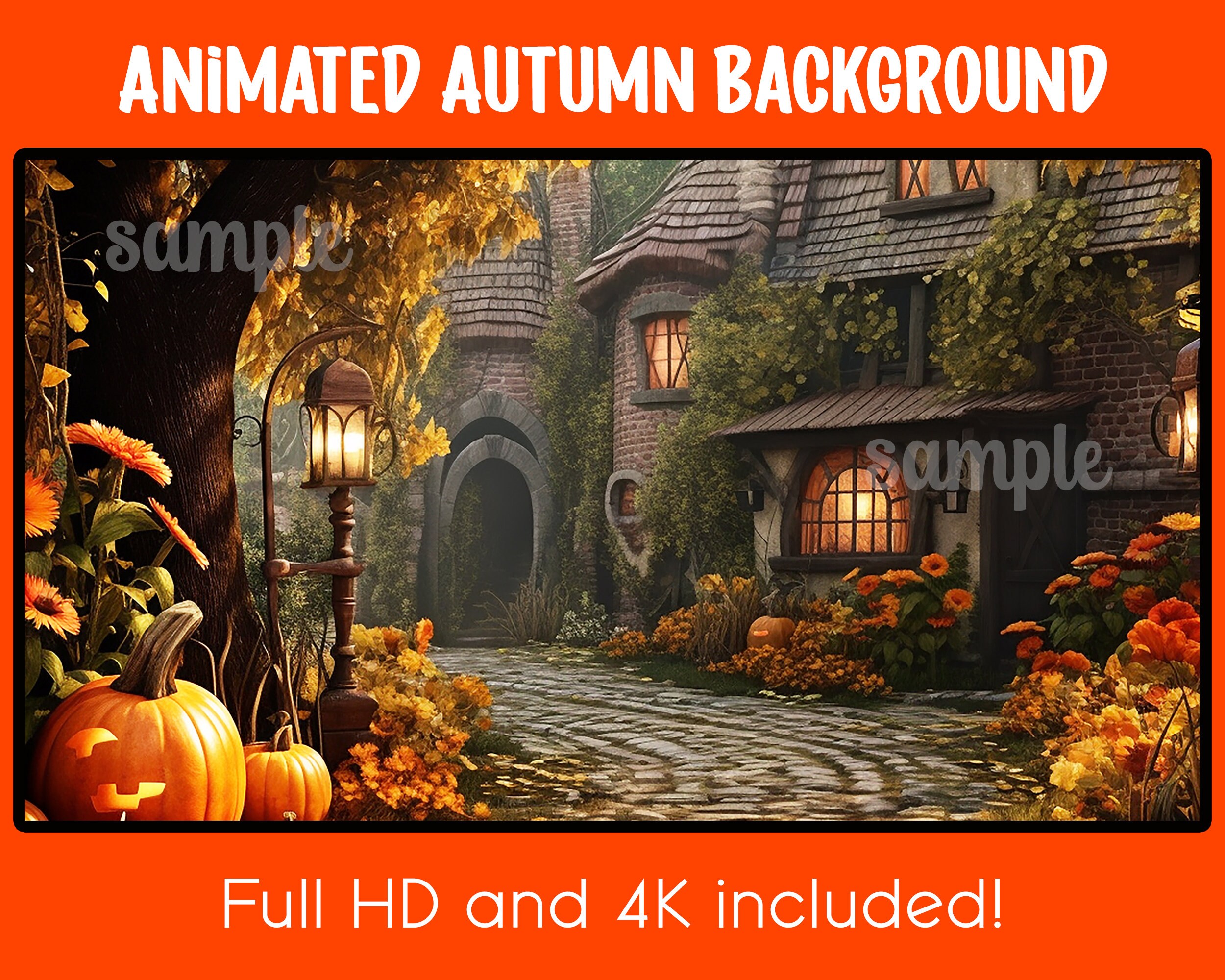 Animated Leaves Falling Background