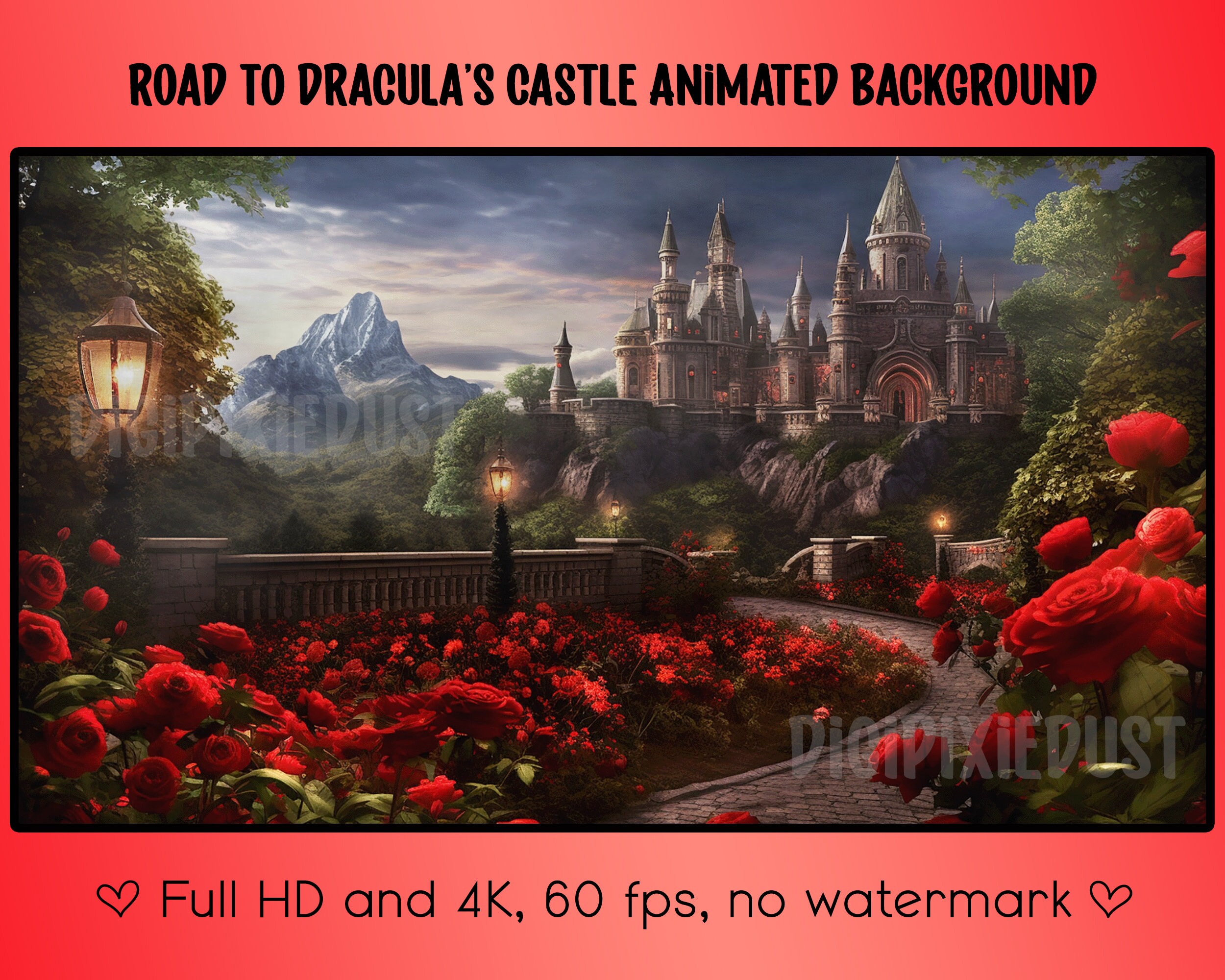 Animated Backgrounds 4 Pack Bundle Fantasy Vtuber Backdrops for Green ...