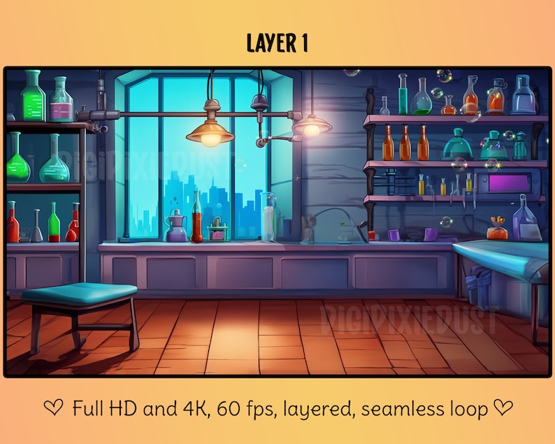 Layered Animated Background for Green Screen, Vtuber Background, Live ...