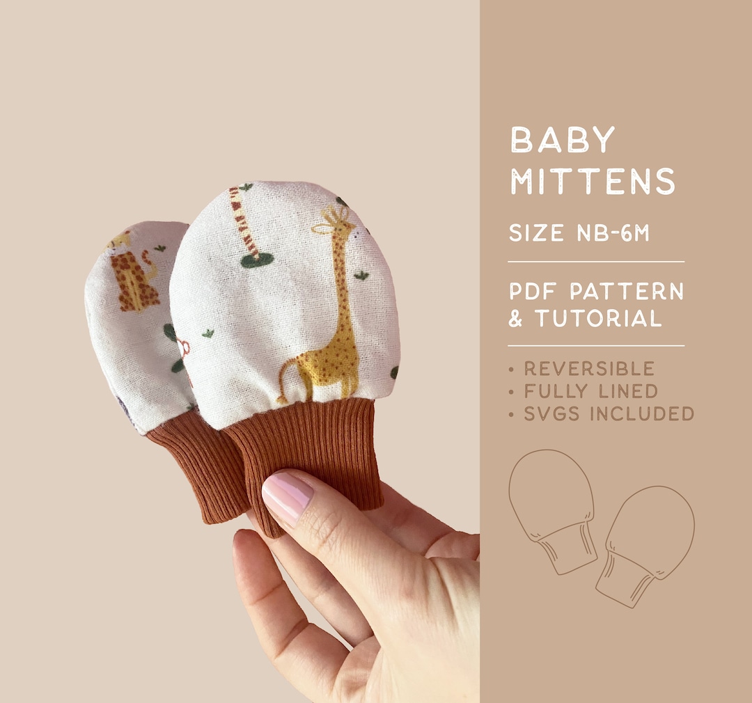 Baby Mittens Sewing Pattern | Newborn Gloves Gift PDF | Baby Shower DIY ...