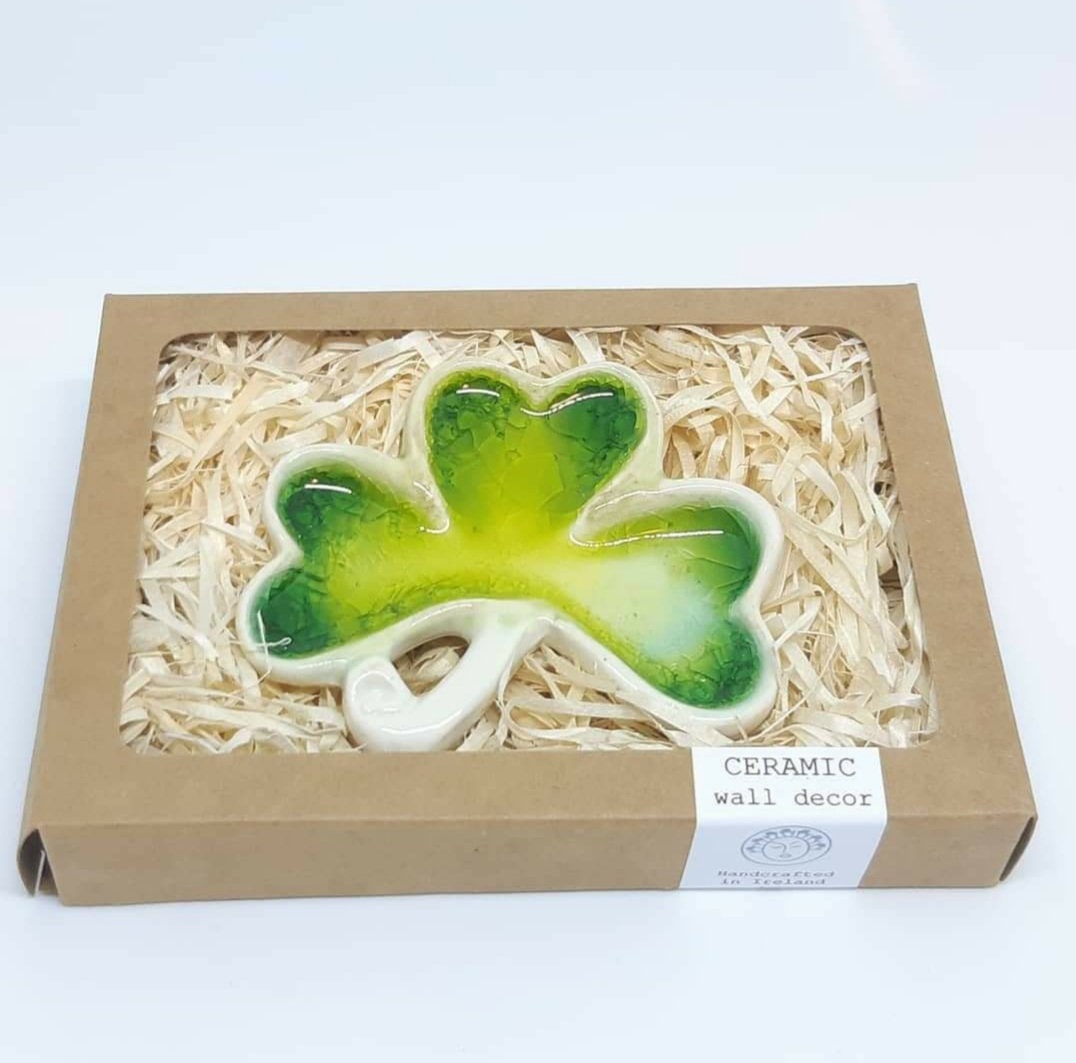 Ceramic Shamrock Ornament Pottery Shamrock St Patrick's | Etsy