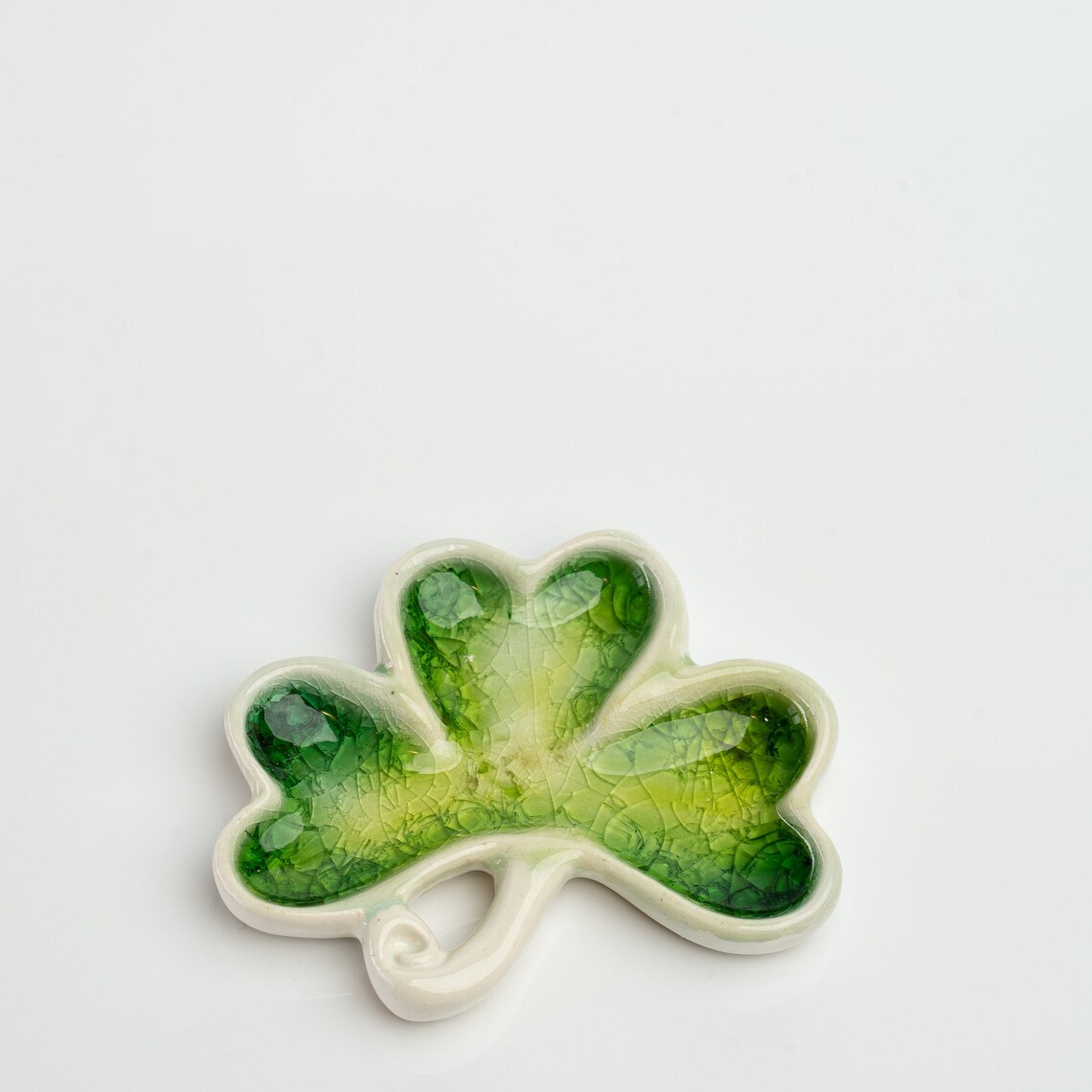 Ceramic Shamrock Ornament Pottery Shamrock St Patrick's | Etsy