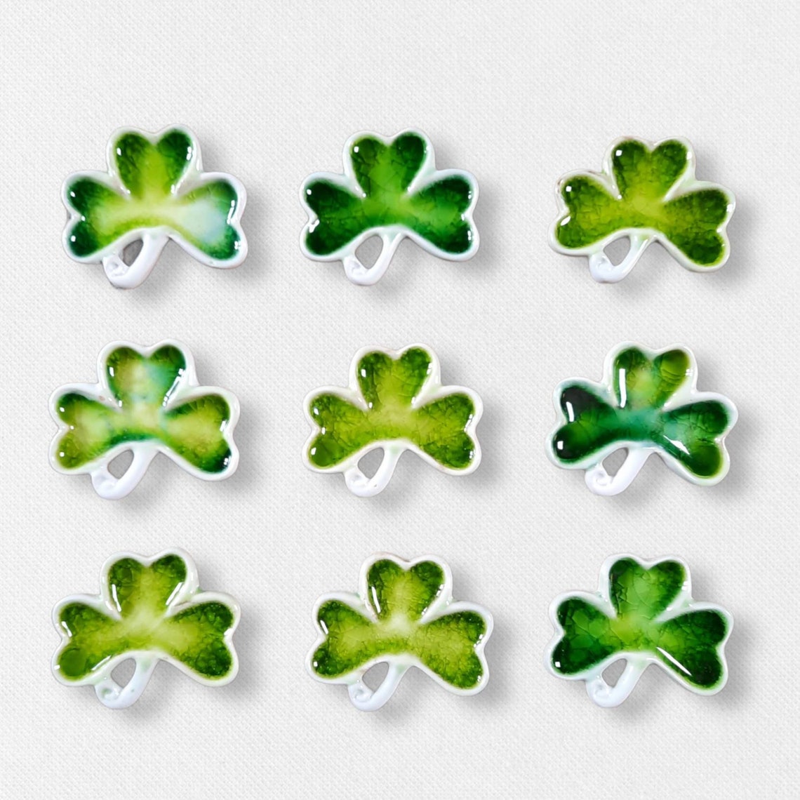 Ceramic Shamrock Ornament Pottery Shamrock St Patrick's | Etsy