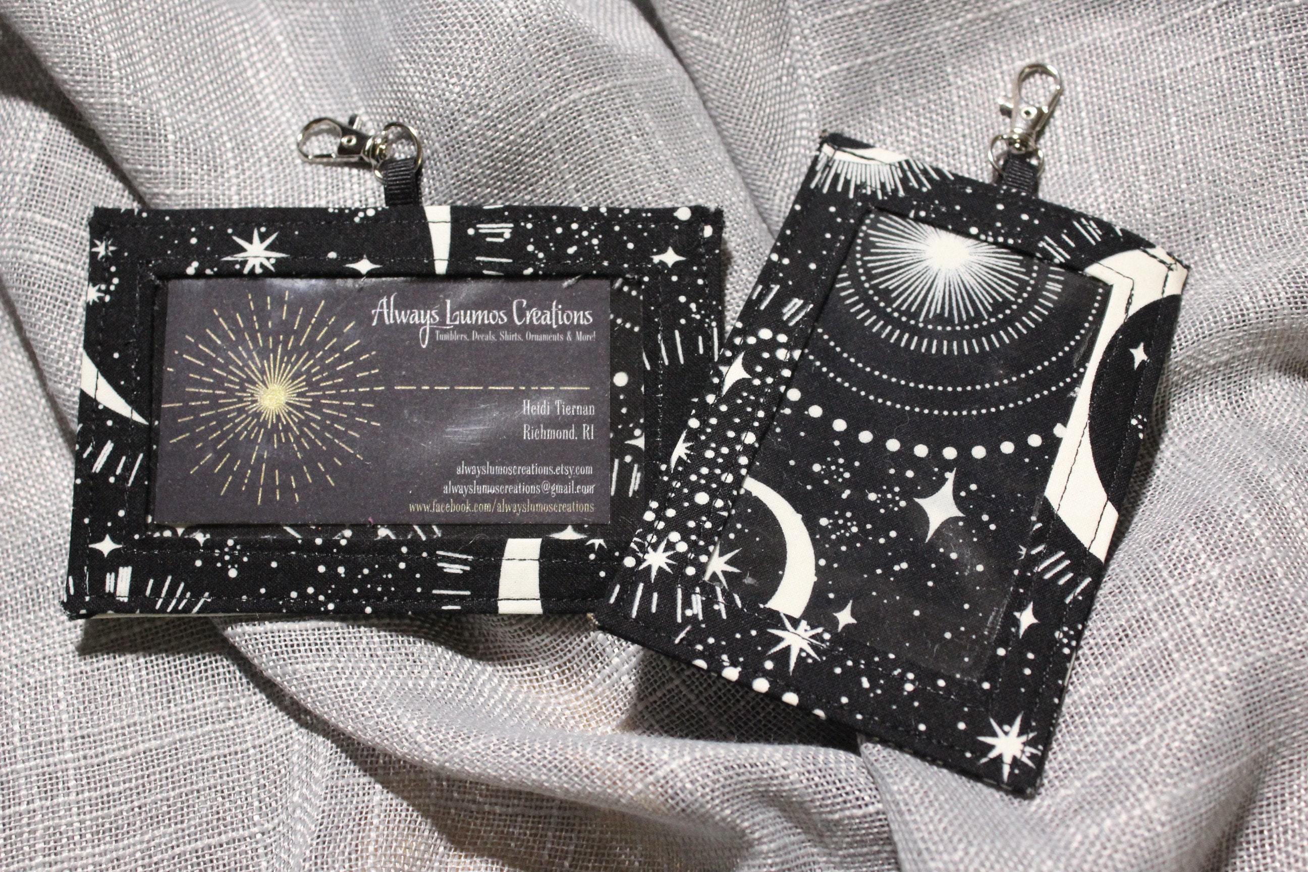 NEW ID Badge Holder Celestial Glow in the Dark Moon - Etsy