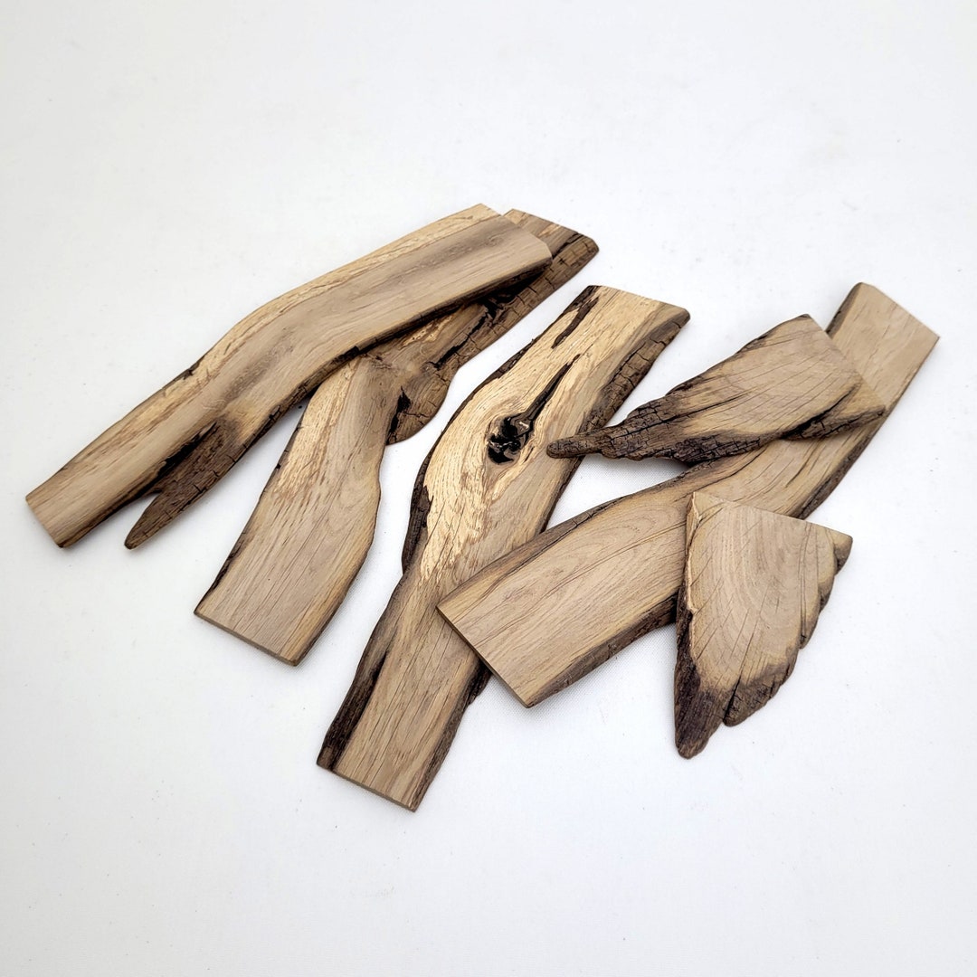 Miniature Planks, Live Edge Oak Wood Planks, Small Oak Wood Slices for ...