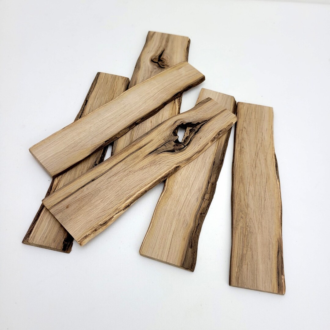 Miniature Planks, Live Edge Oak Wood Planks, Small Oak Wood Slices for ...