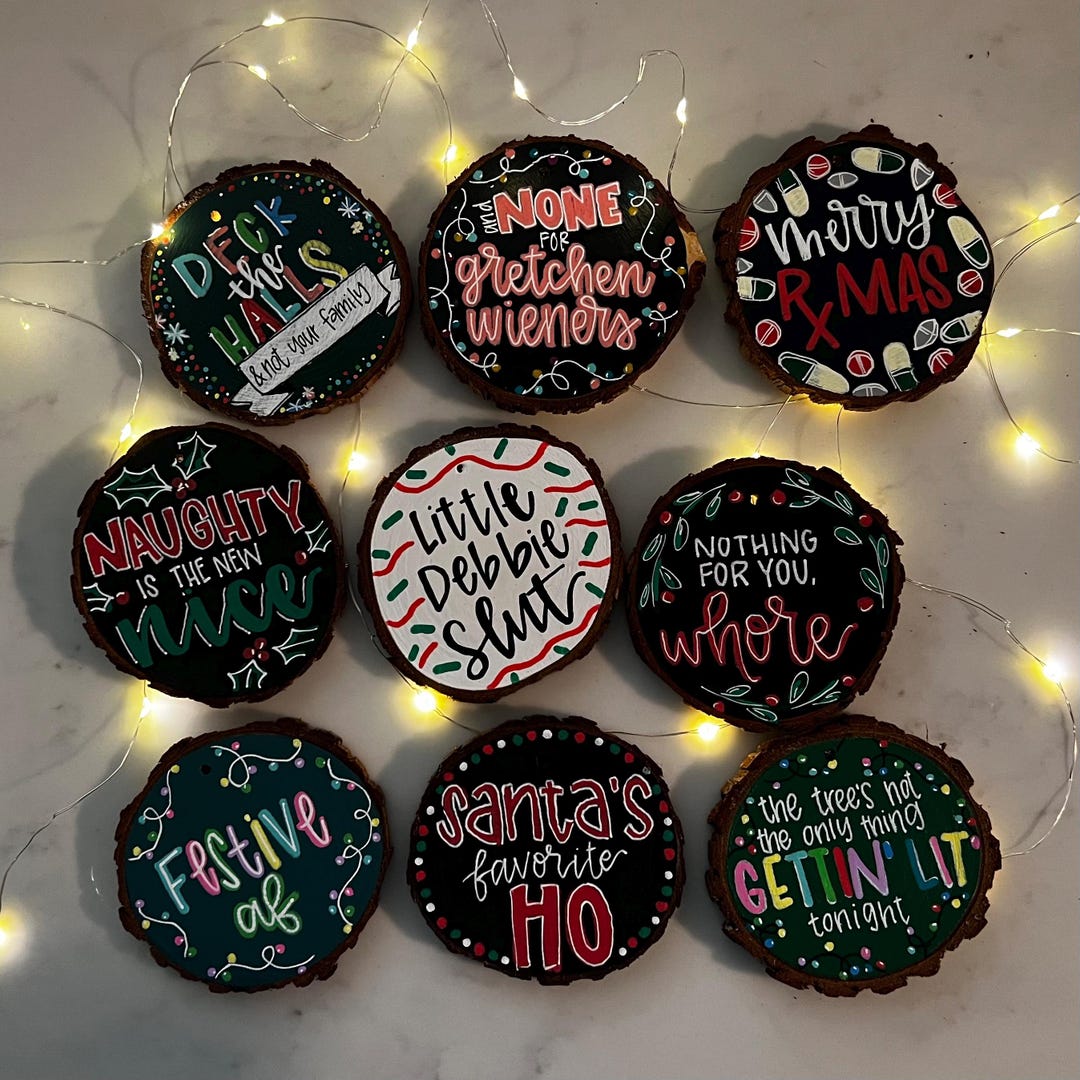 Funny, Rude Quote Handmade Christmas Ornament Sarcastic Christmas Decor ...