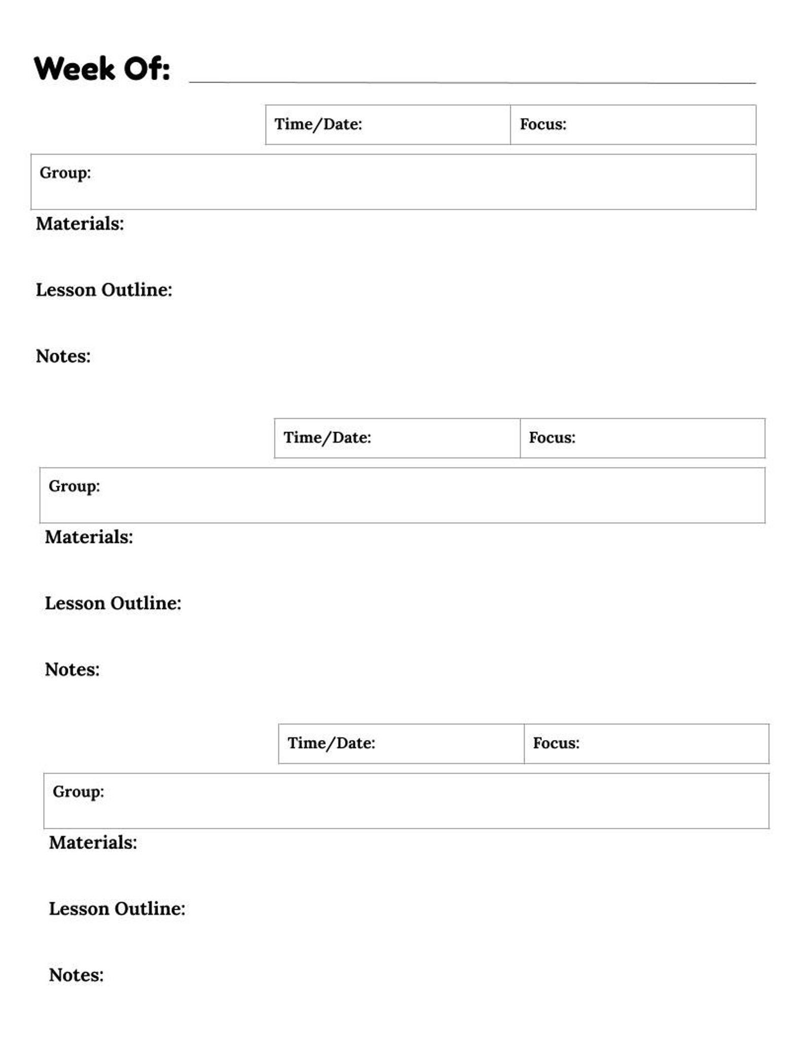Small Group Planning Sheets, Small Group Plans, Classroom Organization ...