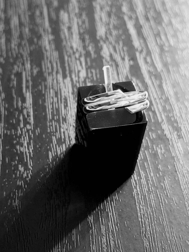 Sterling Silver Double D Shape Plain Band Ring - Etsy UK