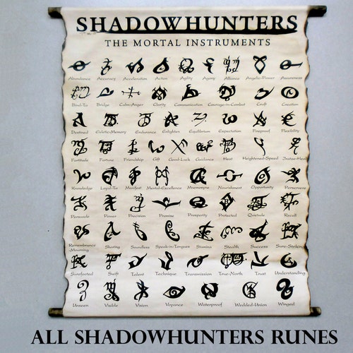 SHADOWHUNTERS All Runes the Mortal Instruments Books Runes by - Etsy